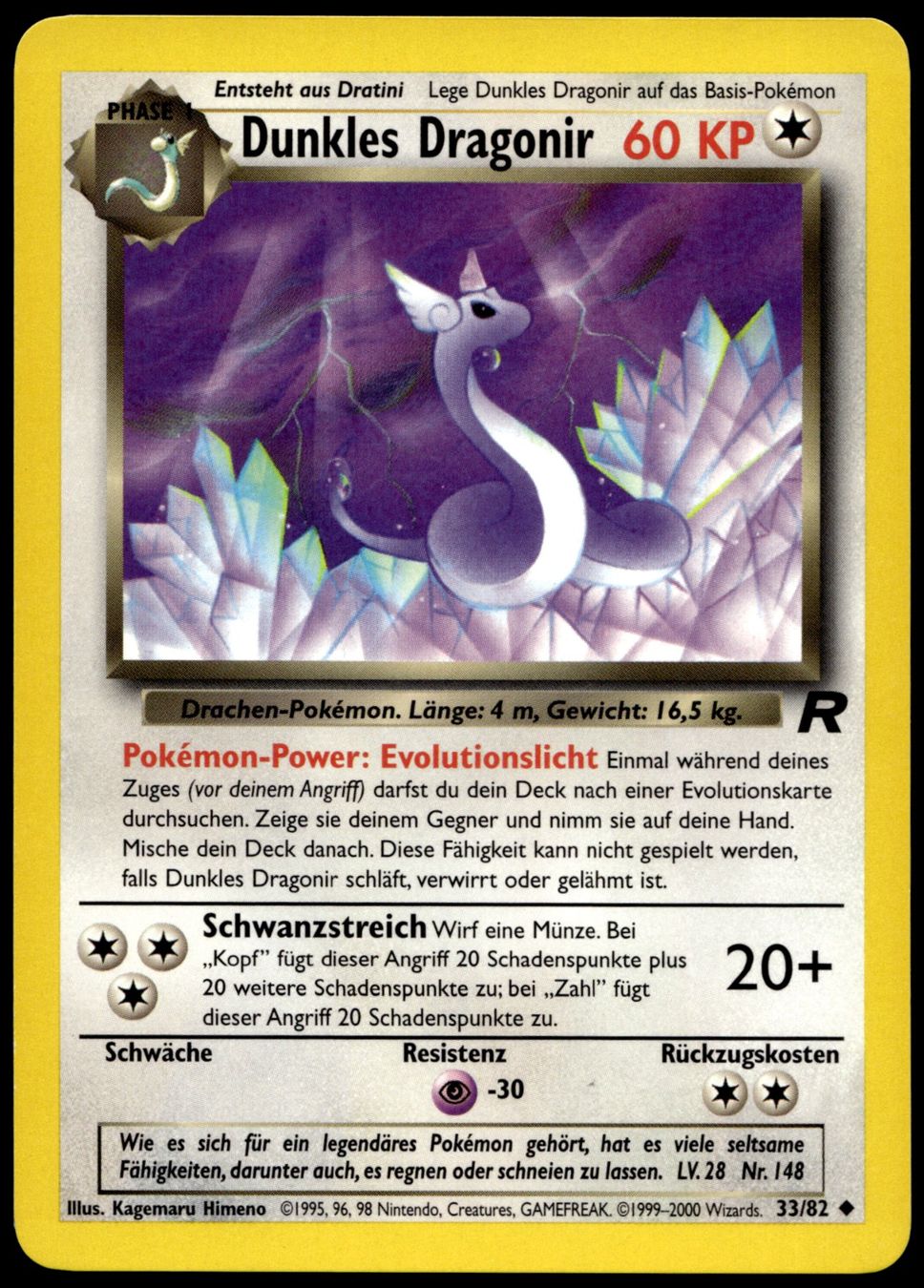 Dunkles Dragonir 33/82 Pokémon Team Rocket ab 1.- (Neu (gemäss ...