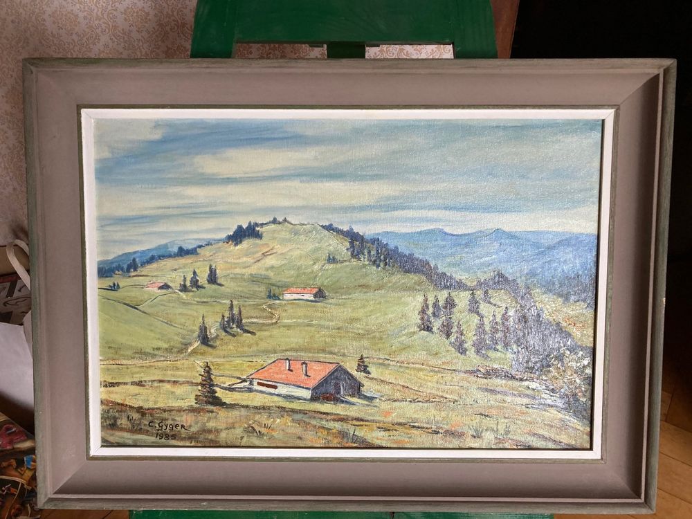 Tableau du Mont-Racine par G.Gyger , peintre régional . (Gebraucht) in ...