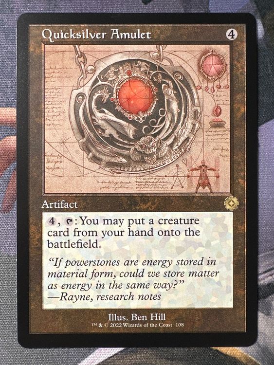 Quicksilver Amulet #108 Retro Frame Artifacts (Neu (gemäss Beschreibung ...