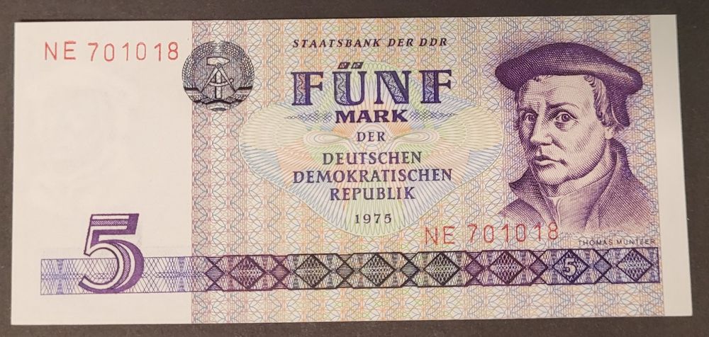 5 MARK / DDR 1975 (UNC) (Neu (gemäss Beschreibung)) in Mumpf für CHF 1 ...