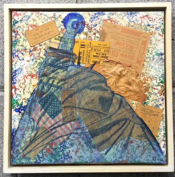 70 er. Jahre Abstrakte Collage Mischtechnik Monogrammiert | Kaufen auf Ricardo