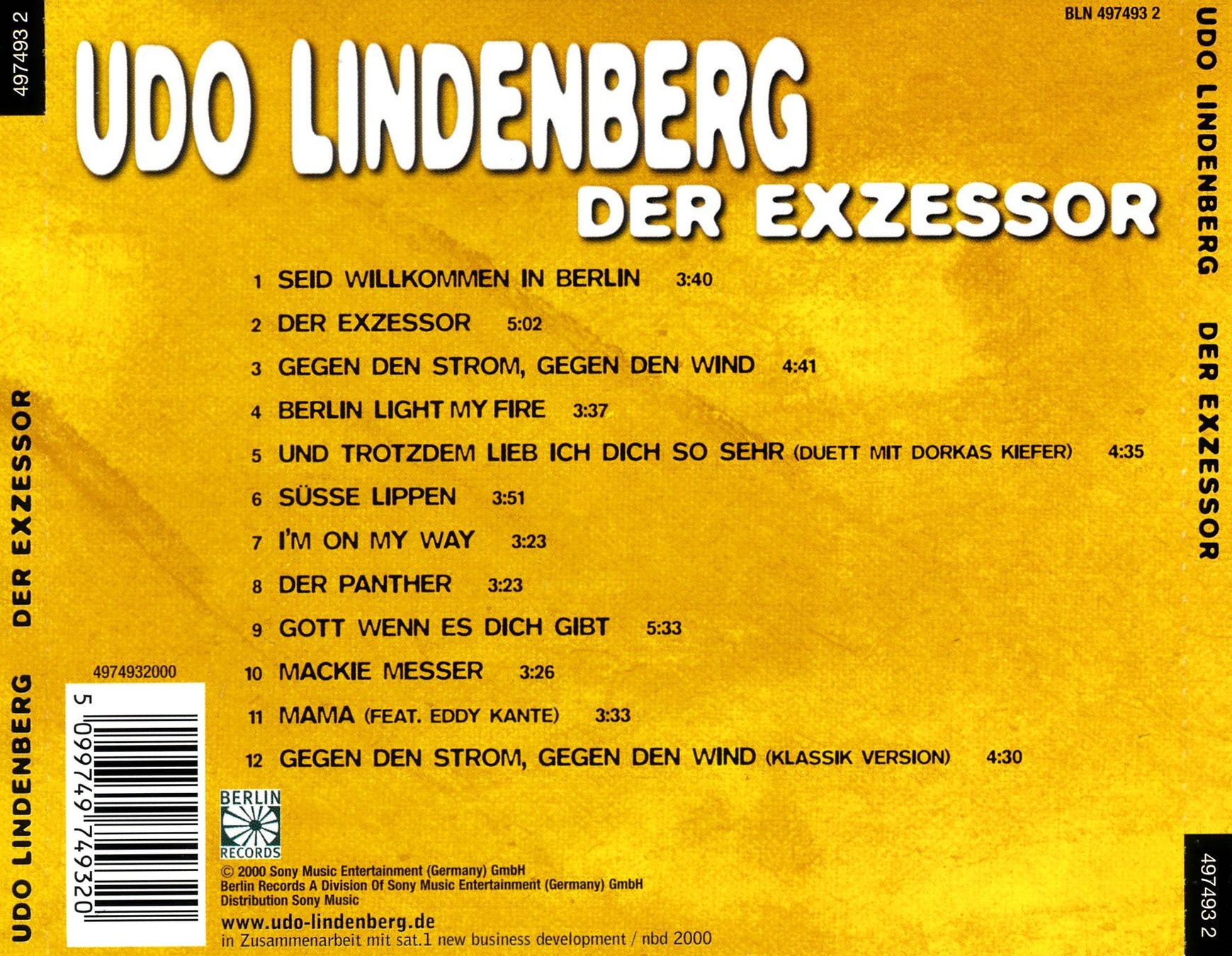 UDO LINDENBERG - DER EXZESSOR (CD) (Gebraucht) in Hedingen für CHF 5 ...