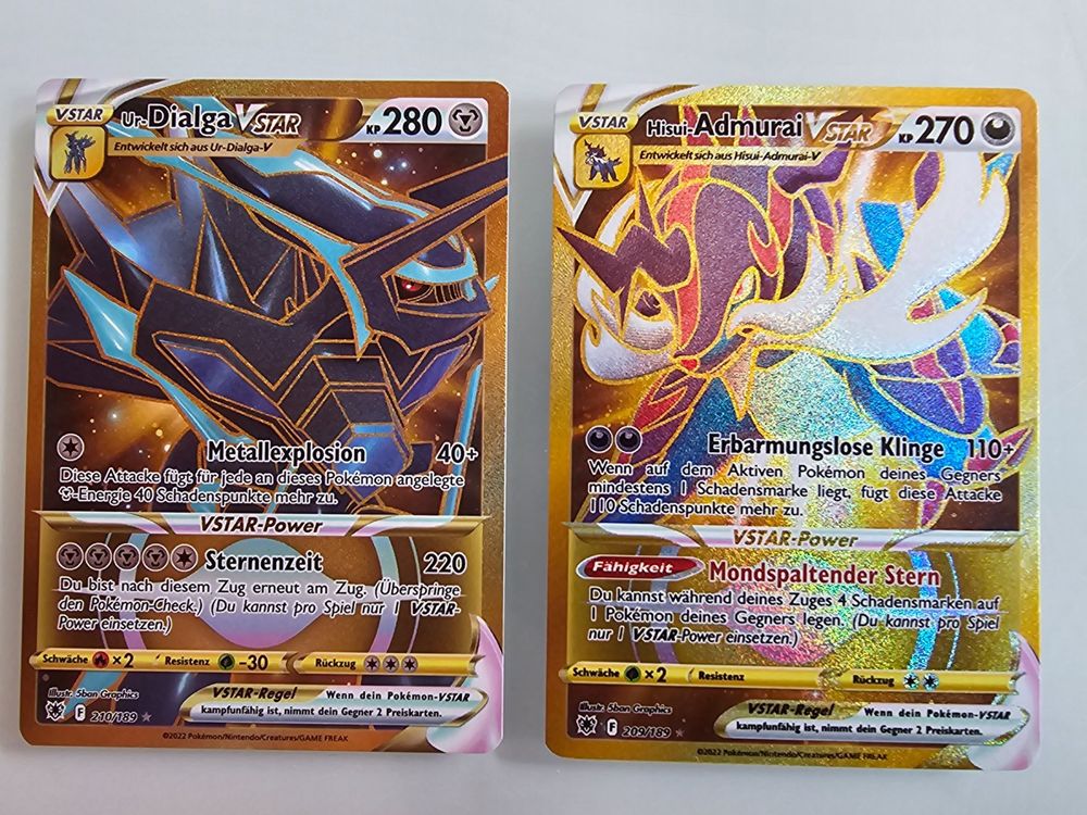 Pokemon Gold Karten Ur-Dialga & Hisui-Admurai Vstar (Gebraucht) in ...