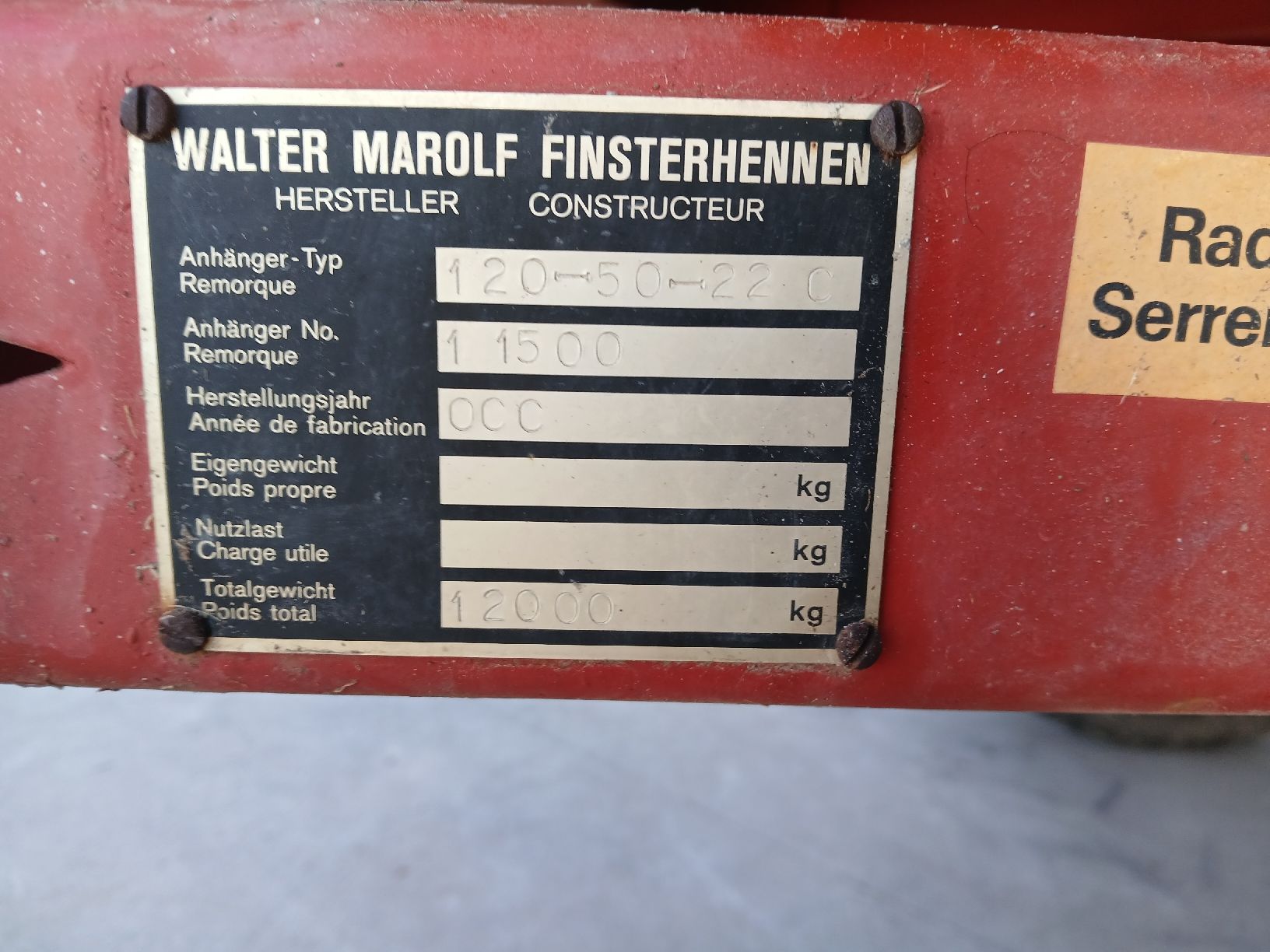 Marolf 4 Rad Wagen Landwirtschaftlicher Anhänger Kornwagen (Gebraucht ...