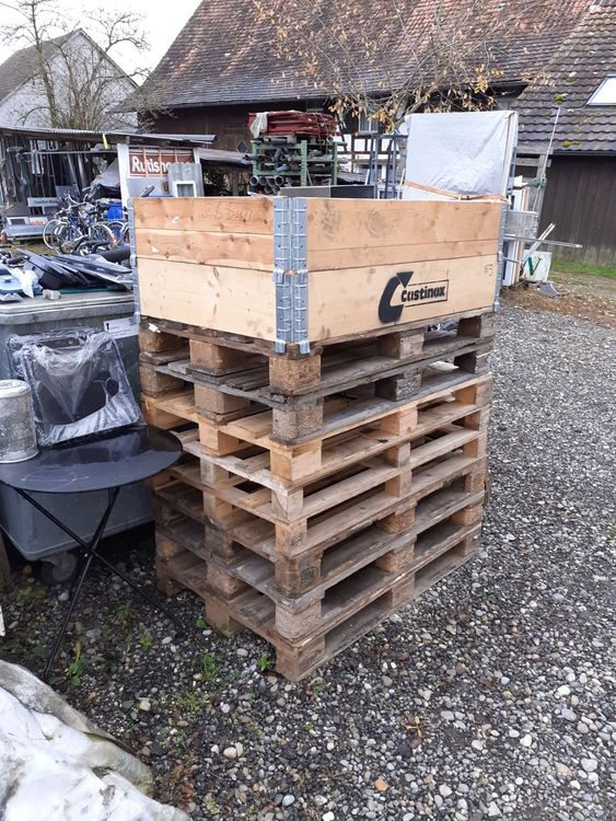 2 Palettrahmen & 1 Europalette 80 x 120 (Gebraucht) in Zihlschlacht für CHF 9.9 – nur Abholung ...