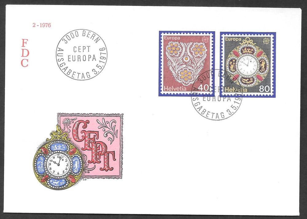 FDC Serie 576-577 Europamarken ET 3.5.1976 schön illustriert (Neu (gemäss Beschreibung)) in ...