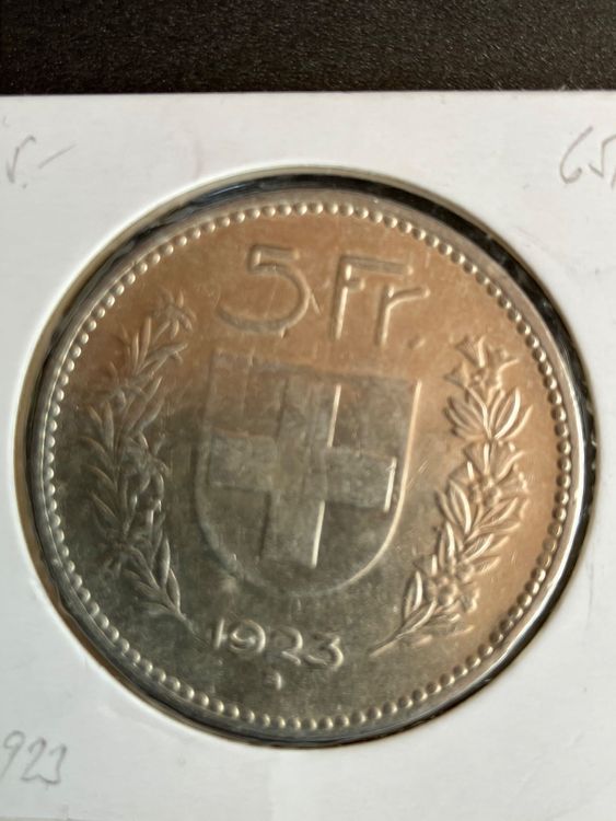 5 Fr, Münze 1923 (Gebraucht) in untervaz für CHF 45 – mit Lieferung auf Ricardo kaufen