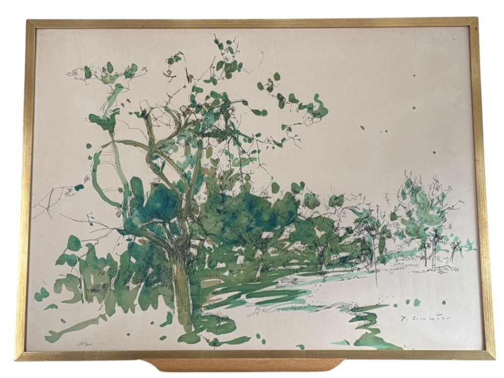 Lithographie en couleur. Jean COMMERE (1920-1986) "Verger" | Kaufen auf ...