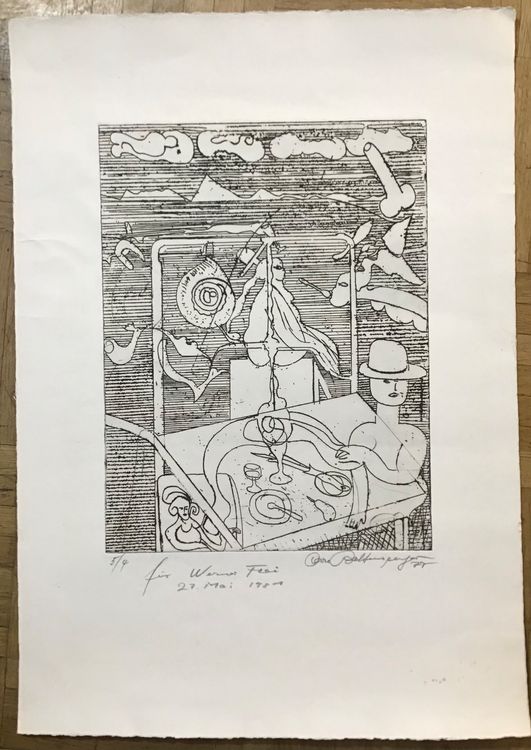 Pierre BALTENSPERGER (1927-1999) Radierung Handsigniert (Gebraucht) in Root für CHF 5 – mit ...