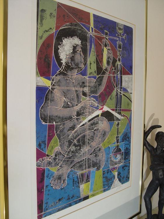 Grosse Lithographie von Hans Erni (Gebraucht) in Rotkreuz für CHF 650 – nur Abholung auf Ricardo ...