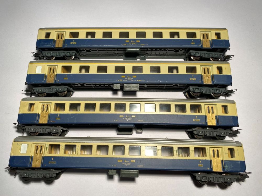 LIMA 4x BLS-Schnellzugpersonenwagen (2x 1. Kl. + 2x 2Kl.) (Gebraucht ...
