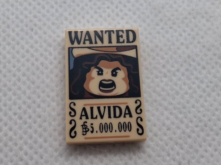Lego One Piece Tile 2 x 3 with Wanted Poster "Alvida" (Neu (gemäss ...