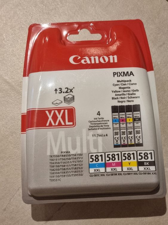 Canon Pixma CLI 581 XXL Druckerpatronen Multipack CMYBK NEU (Neu und ...