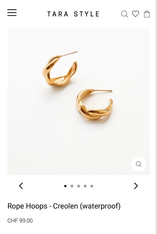 Tara Style Creolen Rope Hoops 18k vergoldet (Gebraucht) in Ittigen für CHF 69 – mit Lieferung ...