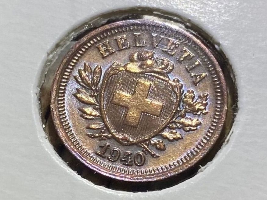 Schweiz 1 Rappen 1940 vzgl - unz ++ Teil Perlmutt Patina ++ (Neu (gemäss Beschreibung)) in ...