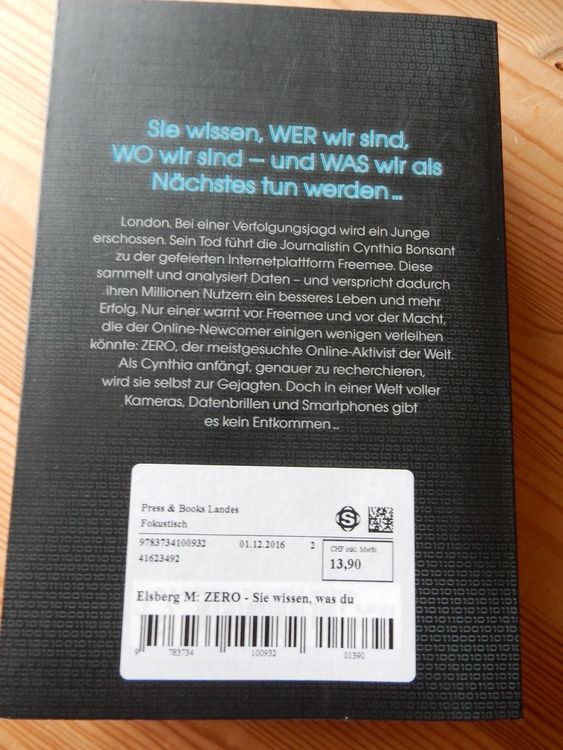 Buch ZERO Sie wissen, wer wir sind, wo wir sind Marc Elsberg | Kaufen ...