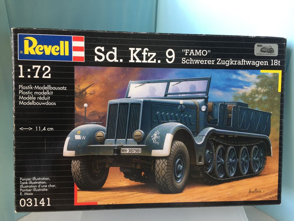 Revell FAMO Zugkraftwagen Sd. Kfz. 9 Bausatz in OVP 1/72 (Defekt) in ...