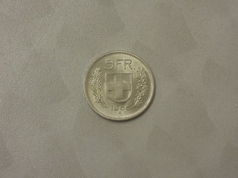 Schweiz 5 Franken 1966 Silber STGL (Gebraucht) in Bad Zurzach für CHF 9 – mit Lieferung auf ...