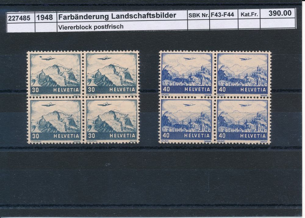 1948 Pro Aero, Farbänderung Landschaftsbilder - Viererblock | Kaufen auf Ricardo