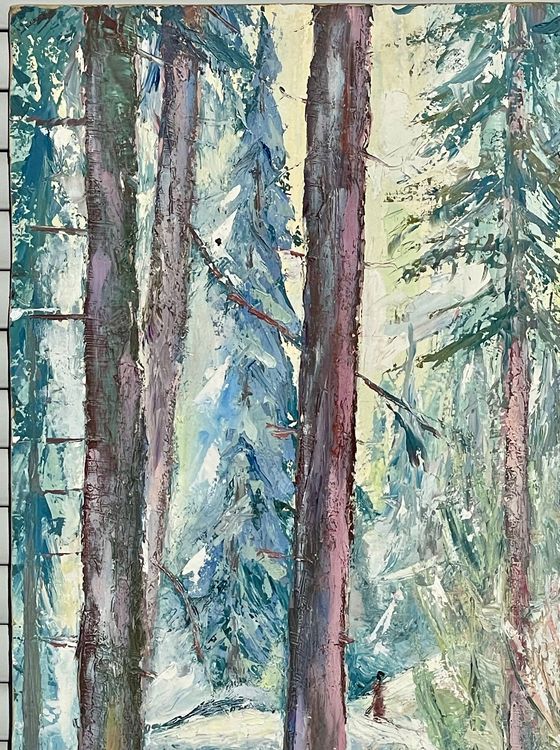 Sinischa Christen (1922-2007) Gr. Winter Waldweg Gemälde Sig | Kaufen ...