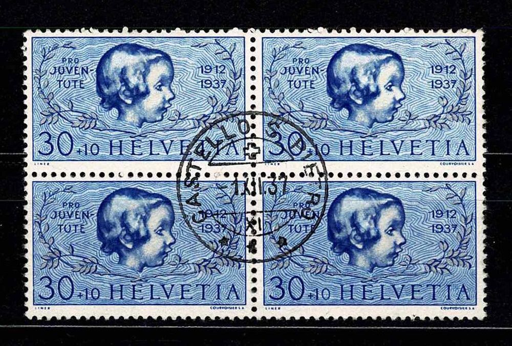 Pro Juventute 1937 4er-Block ʘ Ersttag "1.XII.37" | Kaufen auf Ricardo