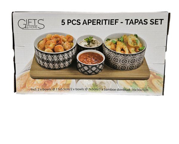 Gifts@Home Aperitif- und Tapas-Set – 5-teilig (Neu und originalverpackt ...