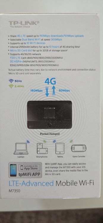 TP-Link M7350 4G/LTE Advanced Mobile Wi-Fi (Gebraucht) in Wallbach für ...