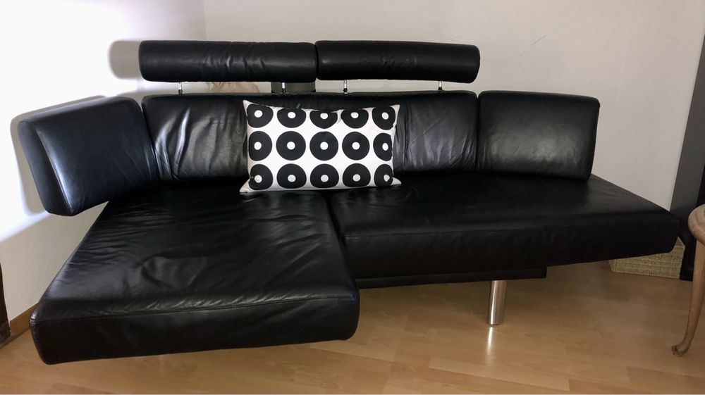 Ledersofa, schwarz (Gebraucht) in Aeschi SO für CHF 290 – nur Abholung auf Ricardo kaufen