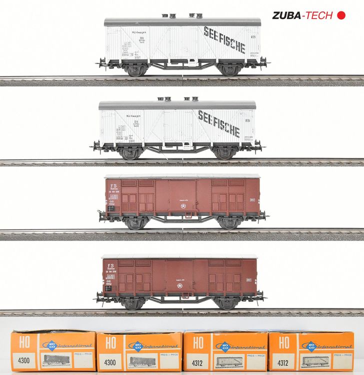 Roco 4x Güterwagen DB/FS H0 GS mit OVP | Kaufen auf Ricardo