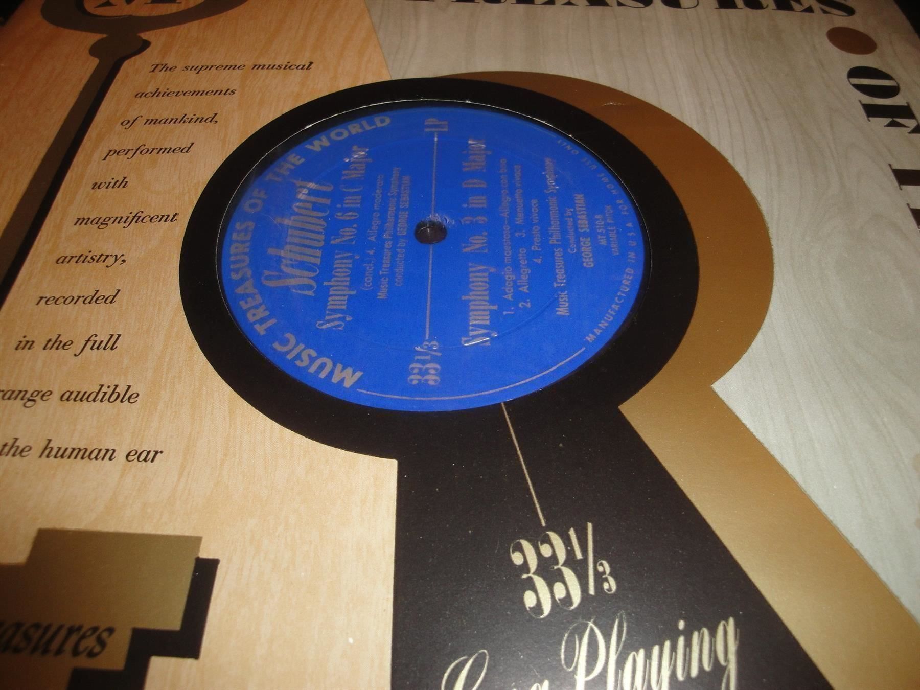 Schubert Symphony 6 C Major / 3 D Major 1950s Collectible LP (Neu und ...