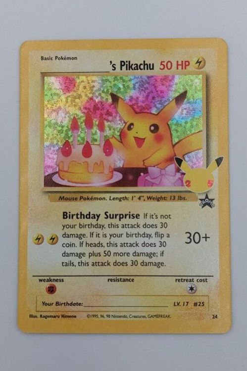 Birthday Pikachu (24 promo Celebrations 25th) NM / ENG | Kaufen auf Ricardo