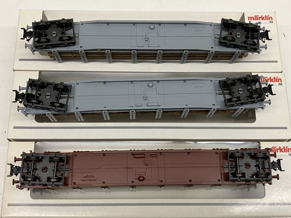 märklin 47149= Set 3 Wagen Snps SBB DB - Echt-Holzbeladung (Neu und ...