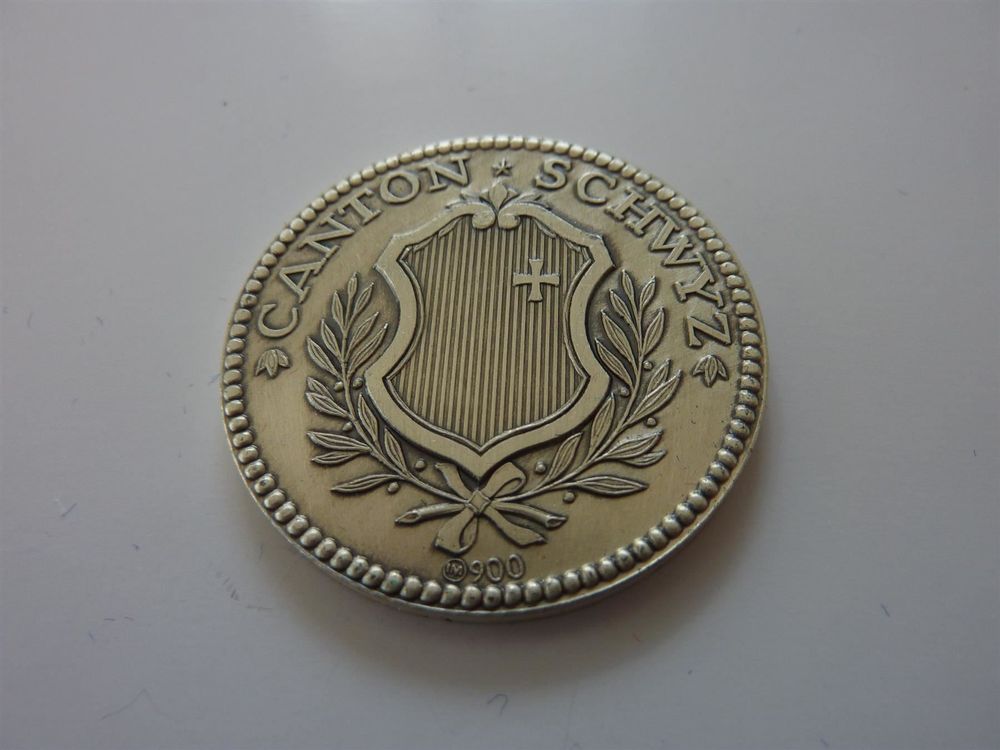 Silbermedaille : Kt. Schwyz, 100 Batzen (Neu (gemäss Beschreibung)) in ...
