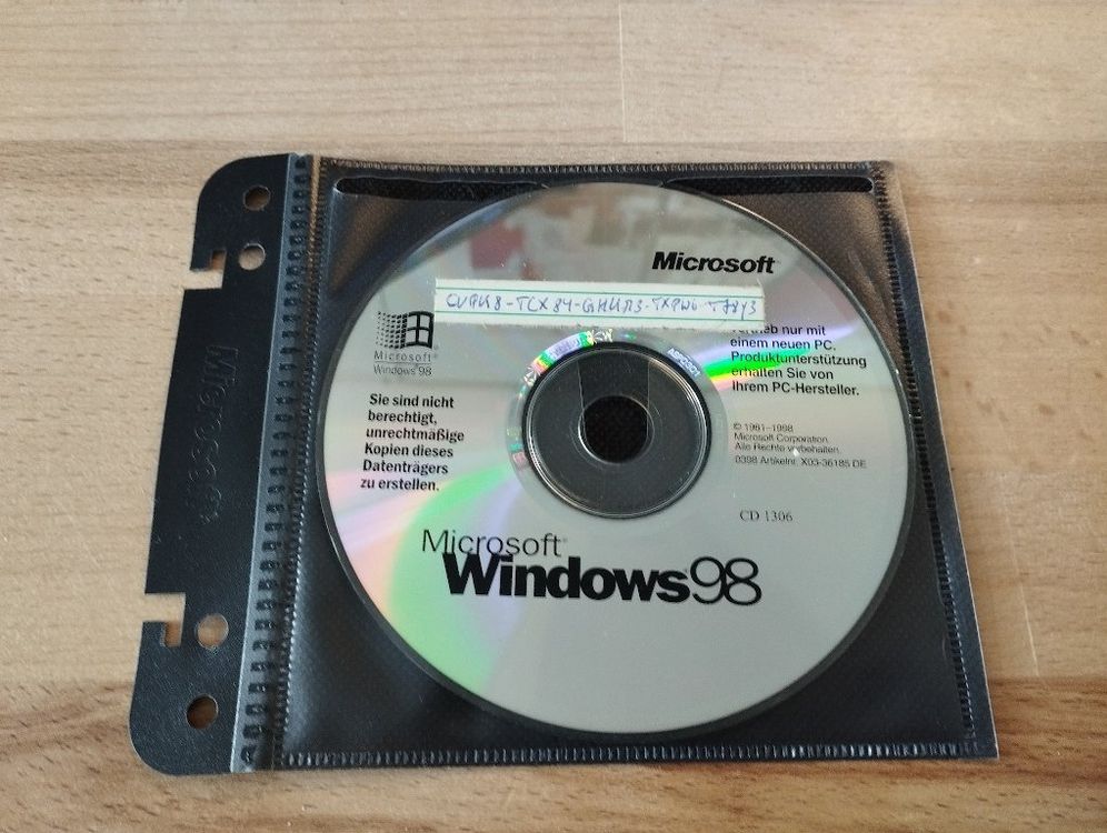 Microsoft Windows 98 original und genuine CD | Kaufen auf Ricardo