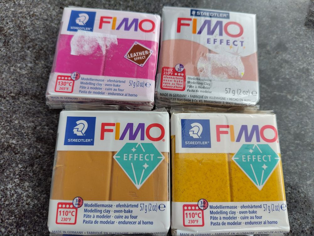 4 Fimo effect gold berry, rosegold, gold metallic 57g neu | Kaufen auf ...