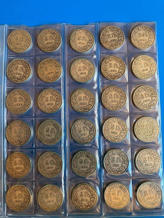 Lot 2.-- Fr. Münzen 1901 - 1947 (Gebraucht) in untervaz für CHF 180 – mit Lieferung auf Ricardo ...