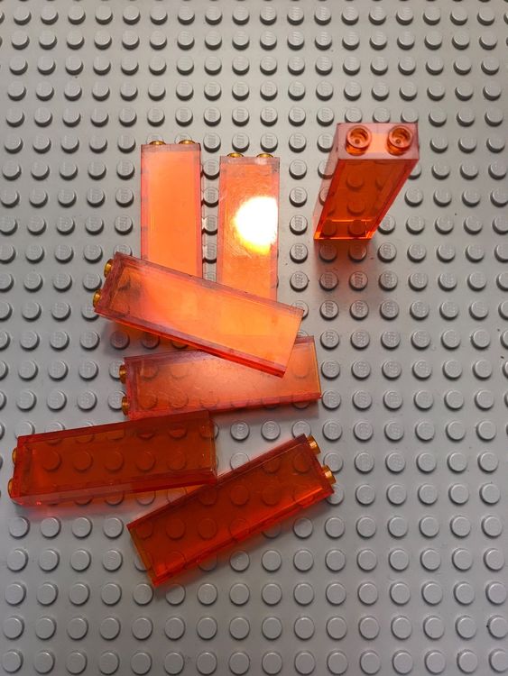 Lego 7x Stein (2454) transparent orange | Kaufen auf Ricardo