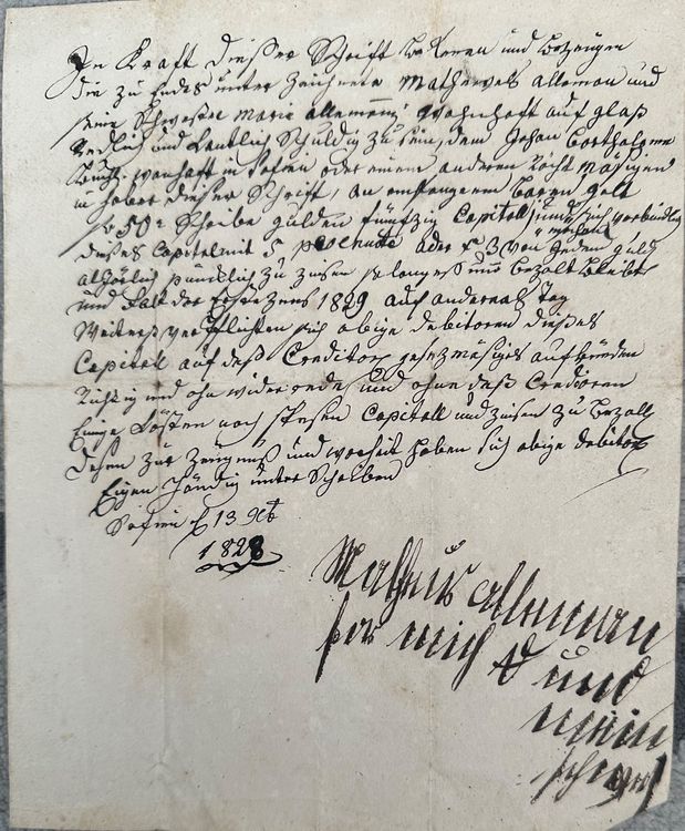 Antike Handgeschriebene Brief aus 1828 (Gebraucht) in Root für CHF 19 ...