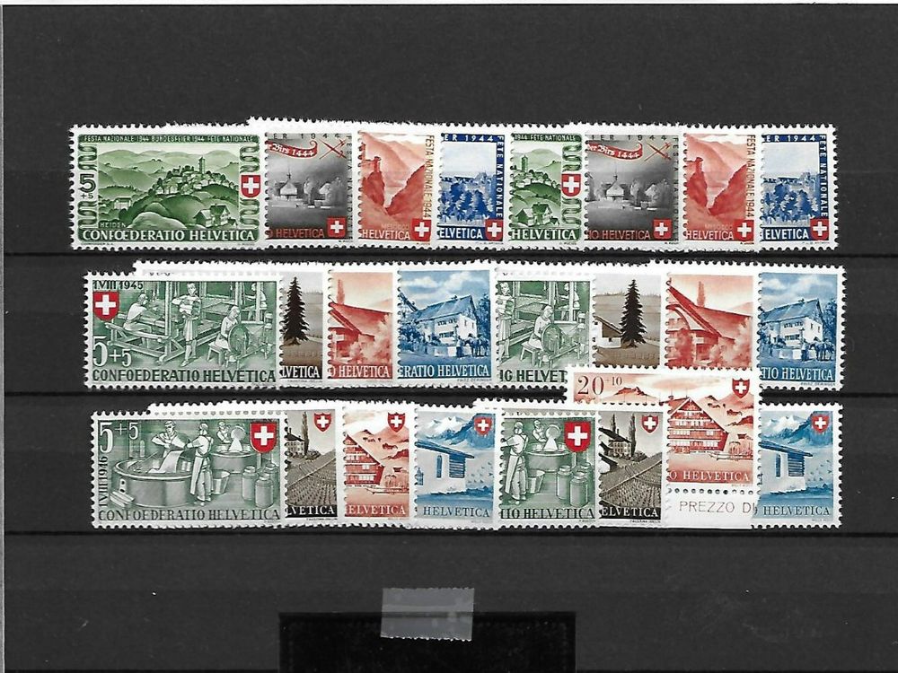 PP ** 2x Serie 1945 - 1946 Kat: CHF 110.- (Neu (gemäss Beschreibung)) in Basel für CHF 1 – mit ...