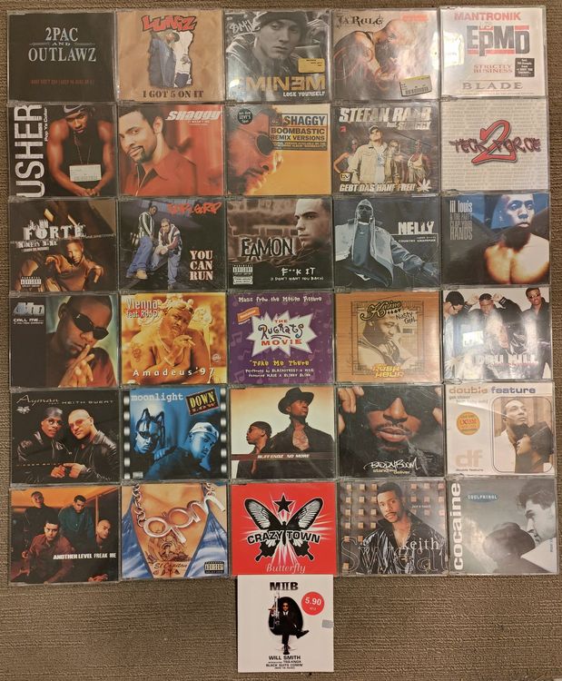61 Stk. Single CD Sammlung RAP etc. (2Pac, Eminem, Luniz...) (Gebraucht ...