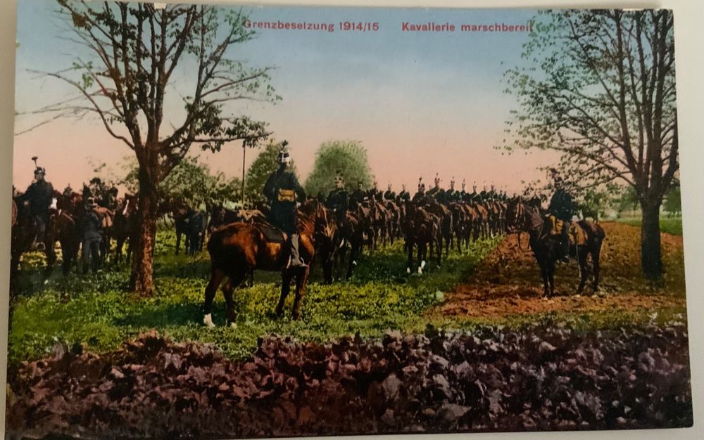 AK Grenzbesetzung 1914/15 - Kavallerie marschbereit (Gebraucht) in Naters für CHF 4 – mit ...