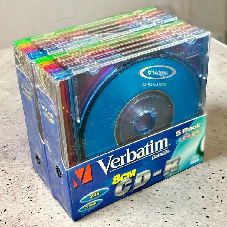 10 Mini CD vierges Verbatim Datalife 8 cm couleurs néon (Gebraucht) in Morges für CHF 15 – mit ...