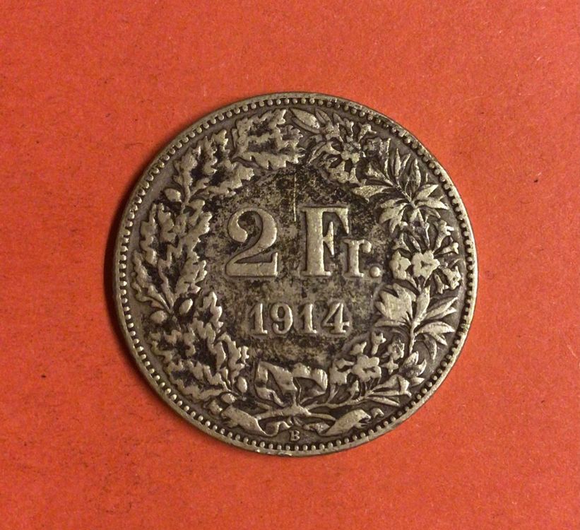 2 Franken Silber 1914 s (Gebraucht) in Nunningen für CHF 5 – mit Lieferung auf Ricardo kaufen
