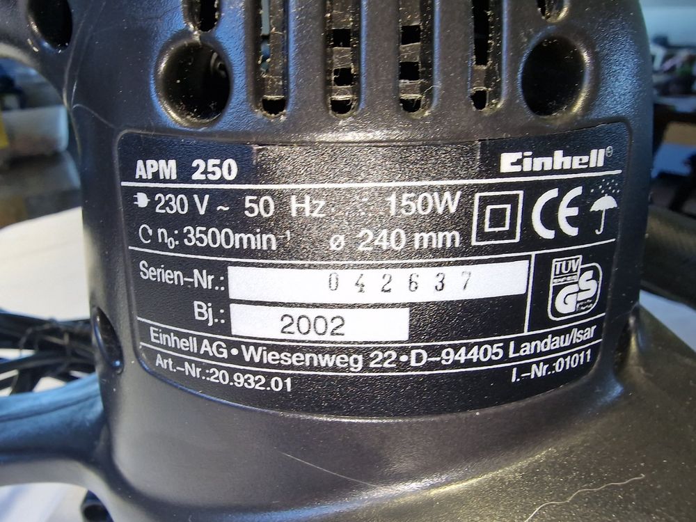 Einhell APM 250 Poliermaschine (Gebraucht) in Lupfig für CHF 20 – nur ...