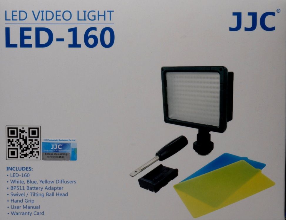 JJC LED 160 - LED Photo-Videolight-Dauerlicht für Fotografie (Neu und originalverpackt) in ...