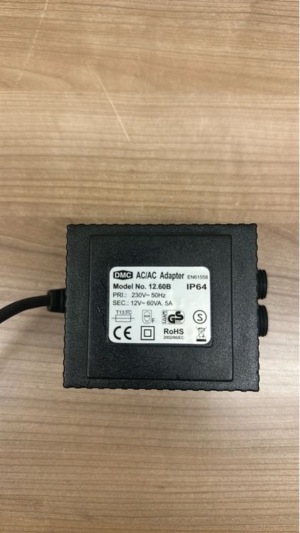 AC/AC Adapter DMC 12.60B 12V-60VA IP64 (Neu (gemäss Beschreibung)) in ...
