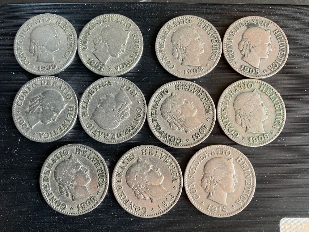 10 Rappen Münzen 1900 - 1914 | Kaufen auf Ricardo