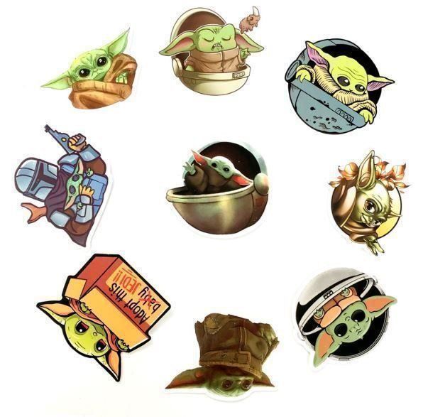 Stickerset Baby Yoda Joda Star Wars Disney+ Jedi Grogu DVD (Neu und ...