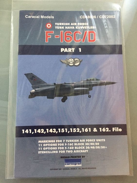 CARACAL DECALS 48006 F-16C/D TURKISH AIR | Kaufen auf Ricardo