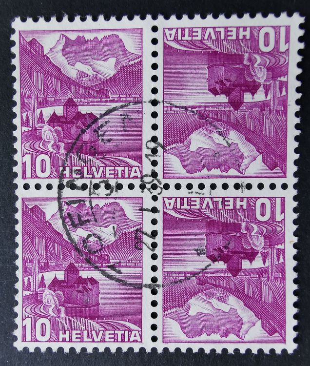 TR81 Bloc 4 Timbre Suisse 1939 Oblitere (Gebraucht) in Cousset für CHF 0.6 – mit Lieferung auf ...